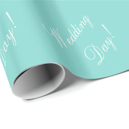 Wedding Day Blue wrapping paper | Zazzle