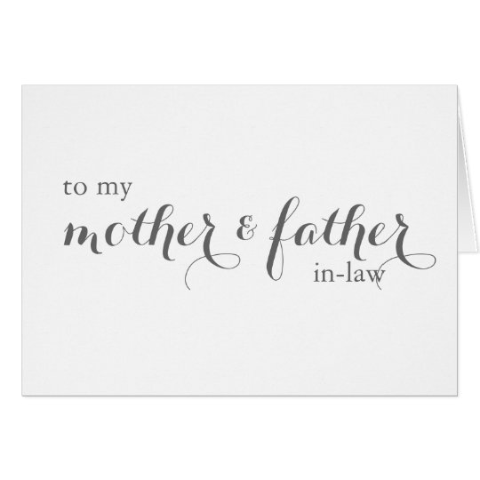 Wedding Day Card For In Laws