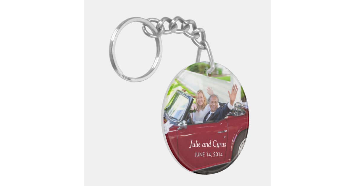 Wedding Day Key Chain, Bride and Groom Key Chain | Zazzle