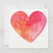 Wedding Day Thank You Cards | Watercolor heart | Zazzle