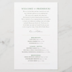 Wedding Day Welcome Map - CUSTOM for Katherine | Zazzle