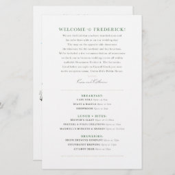 Wedding Day Welcome Map - CUSTOM for Katherine | Zazzle