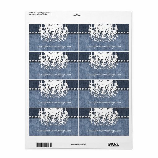 Wedding Denim Chandelier Label Jeans Jewelry | Zazzle