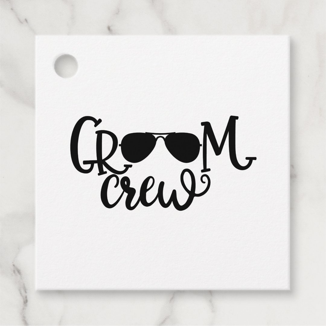 Wedding Design Groom Crew Favor Tags | Zazzle