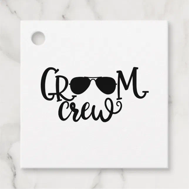 Wedding Design Groom Crew Favor Tags | Zazzle