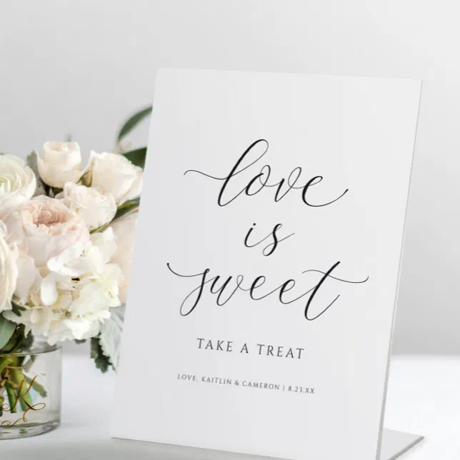 Wedding Dessert Sign Love is Sweet Candy Buffet | Zazzle