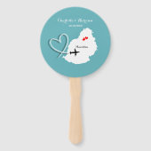 Wedding Destination Mauritius Hand Fan | Zazzle