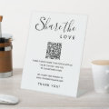 Wedding Digital Album QR Code Share Love Photos Pedestal Sign | Zazzle