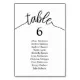 Wedding Dinner Guest Table Chart Rustic Card | Zazzle