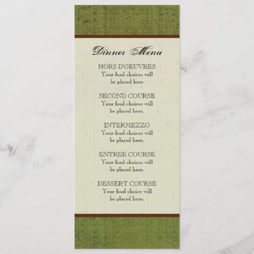 Wedding Dinner Menu, Autumn Grape Leaf Menu | Zazzle