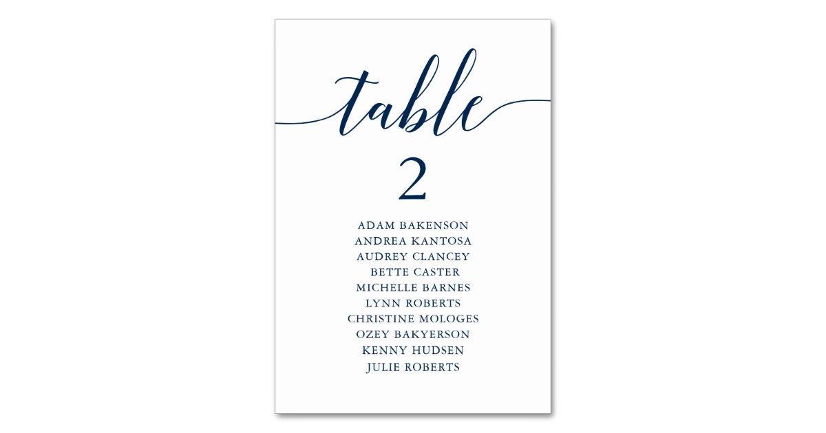Wedding Dinner, Modern Guest Seating Chart Table N Table Number | Zazzle