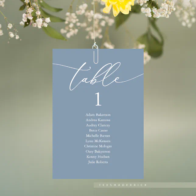 Wedding Dinner, Modern Guest Seating Chart Table Number | Zazzle