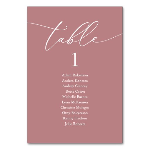 Wedding Dinner, Modern Guest Seating Chart Table Number | Zazzle