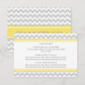 Wedding Direction Cards Yellow Grey Chevron | Zazzle