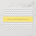 Wedding Direction Cards Yellow Grey Chevron | Zazzle
