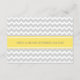 Wedding Direction Cards Yellow Grey Chevron | Zazzle
