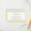 Wedding Direction Cards Yellow Grey Chevron | Zazzle