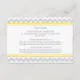 Wedding Direction Cards Yellow Grey Chevron | Zazzle