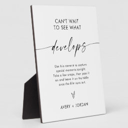 Wedding Disposable Camera Sign, Wedding Photo Game Plaque | Zazzle