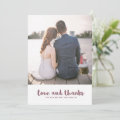 Wedding Dots Love and Thanks Photo Thank You Card | Zazzle