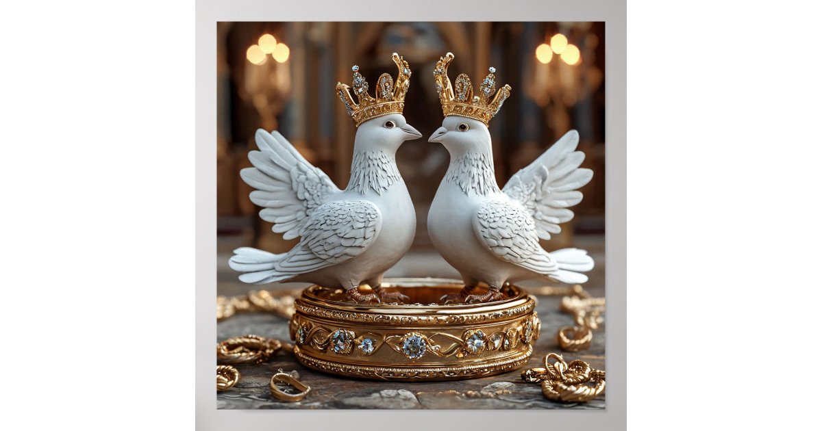 Wedding Doves Poster | Zazzle