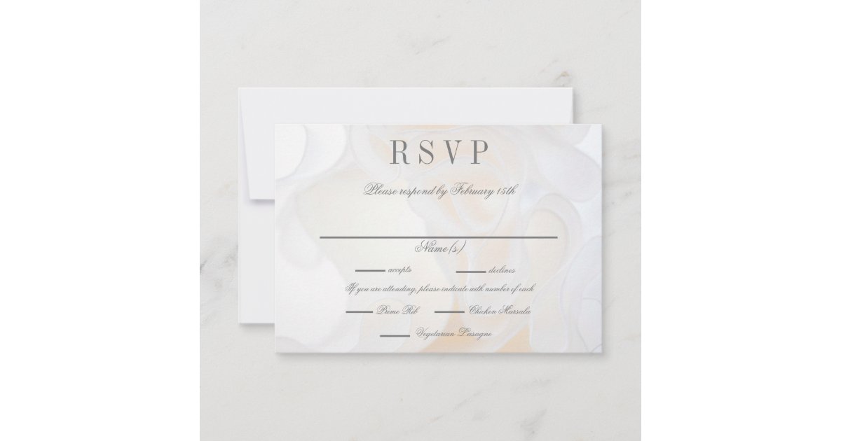 Wedding dress background - RSVP Invitation | Zazzle