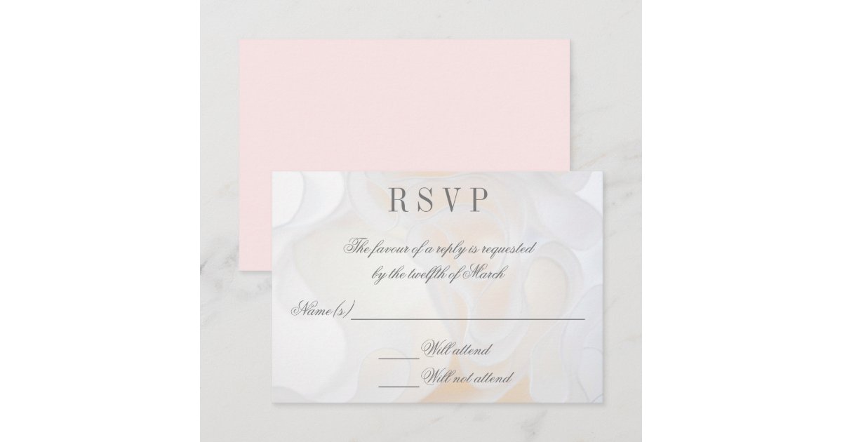 Wedding dress background - RSVP Invitation | Zazzle