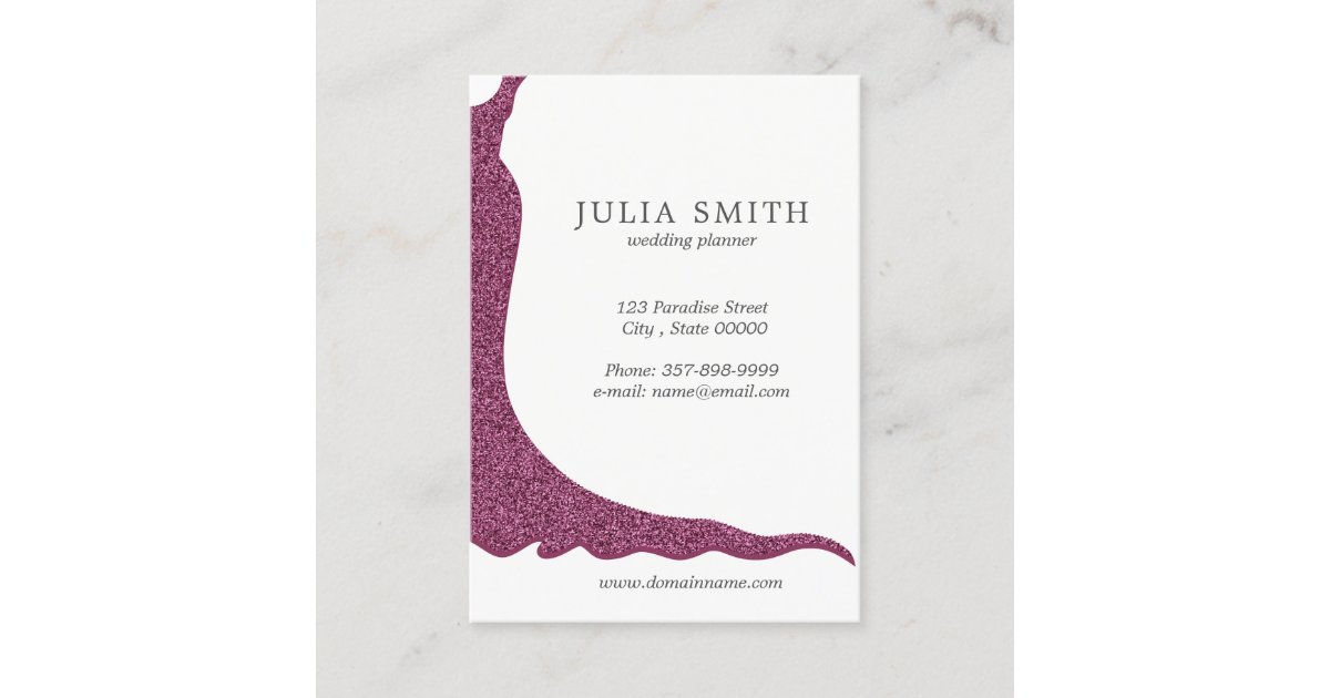 Wedding dress business card | Zazzle
