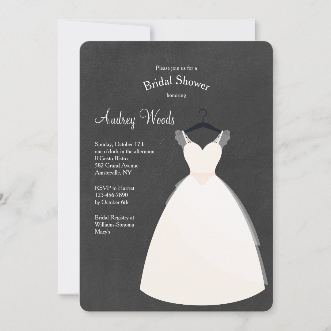 Wedding Dress Invitation | Zazzle