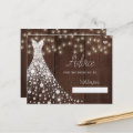 Wedding dress modern bridal shower advice card | Zazzle