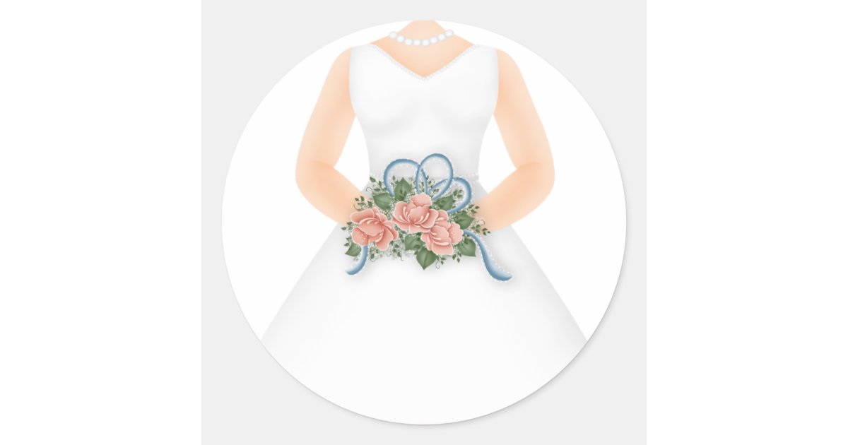 Wedding Dress Stickers | Zazzle