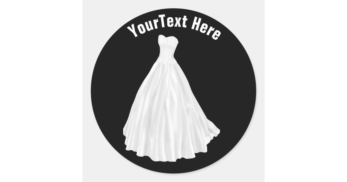 Wedding Dress Stickers | Zazzle
