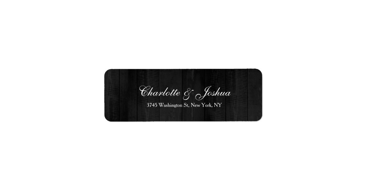 Wedding Elegant Creative Grey Wood Minimalist Label | Zazzle