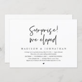 Wedding Elopement, Surprise, we eloped Invitation | Zazzle