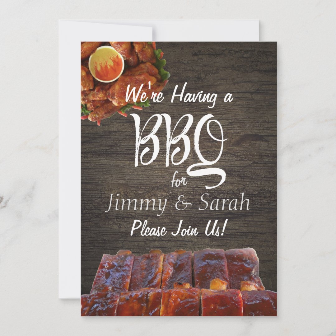 Wedding Engagement BBQ Invite | Zazzle