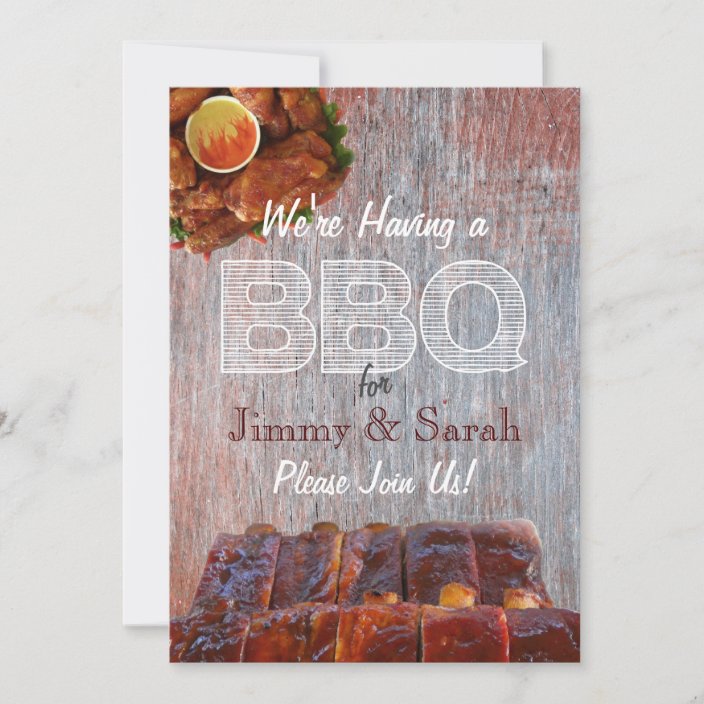 Wedding Engagement BBQ Party Invitation | Zazzle.com