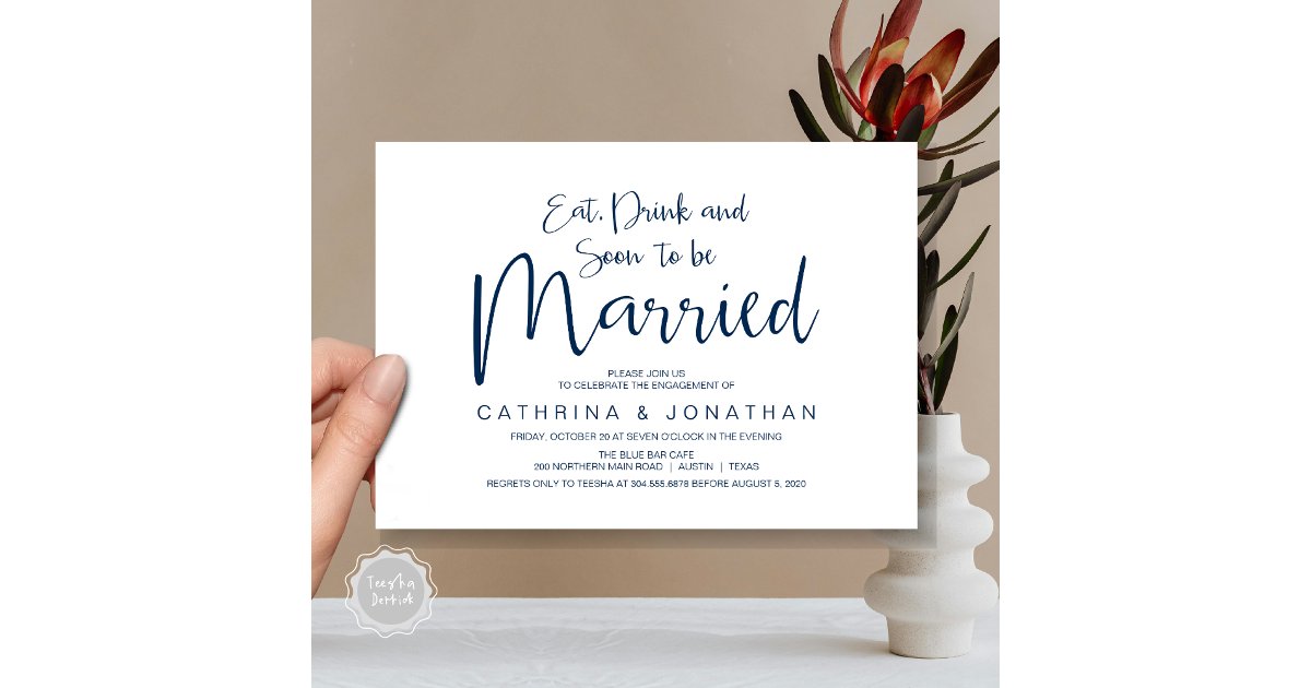 Wedding Engagement Party, Handwriting Script Invitation | Zazzle