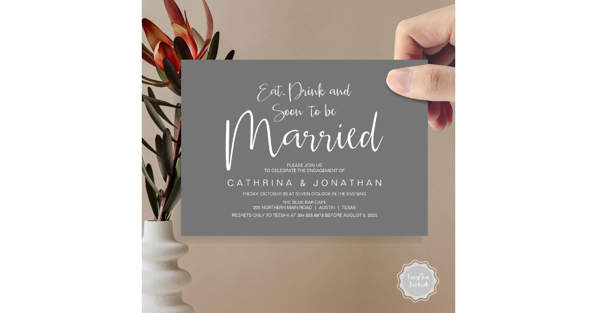 Wedding Engagement Party, Handwriting Script Invitation | Zazzle