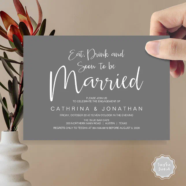 Wedding Engagement Party, Handwriting Script Invitation | Zazzle