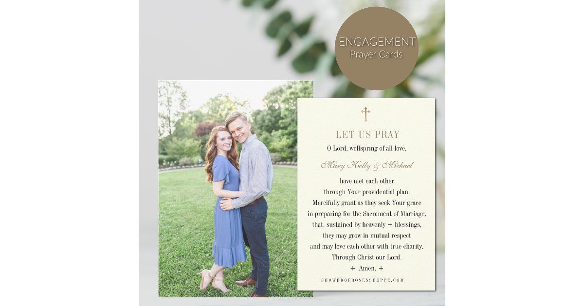 WEDDING ENGAGEMENT PRAYER CARD | Zazzle