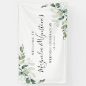 Wedding Eucalyptus Greenery Welcome Banner | Zazzle