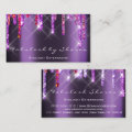 Wedding Event Planner Violet Drips Spark Business Card | Zazzle