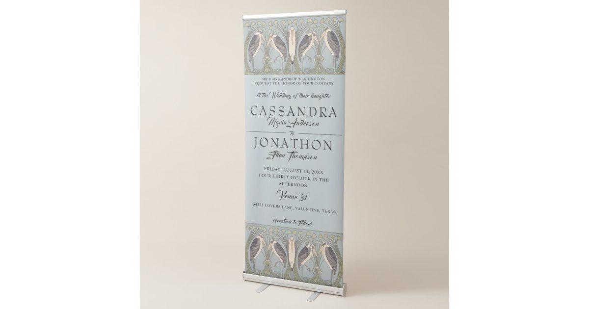 Wedding Event Vertical Banner Sign for Interiors | Zazzle