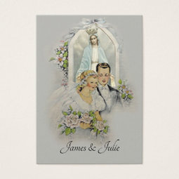 Wedding Favor Holy Card Bride Groom Mary | Zazzle