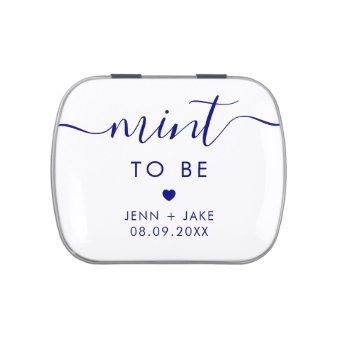 Wedding Favor Mints Candy, Navy Mint to Be Label Candy Tin | Zazzle