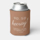 Wedding Favor Sip Sip Hooray Terracotta Can Cooler | Zazzle