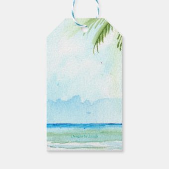 Wedding Favor Tags- Tropical Beach Gift Tags | Zazzle