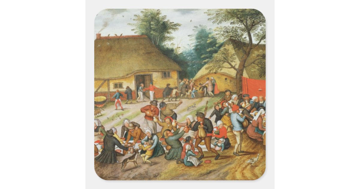 Wedding Feast Square Sticker | Zazzle
