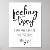Wedding Feeling Tipsy Poster | Zazzle