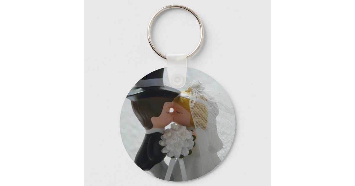 Wedding Figures Keychain | Zazzle
